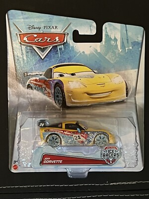 NEW Disney Pixar Cars Ice Racers JEFF GORVETTE DieCast 2014 Mattel RARE ...