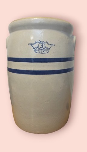 Antique Ceramic Robinson Ramsbottom Blue Crown 3 Gal. Butter Churn- No ...