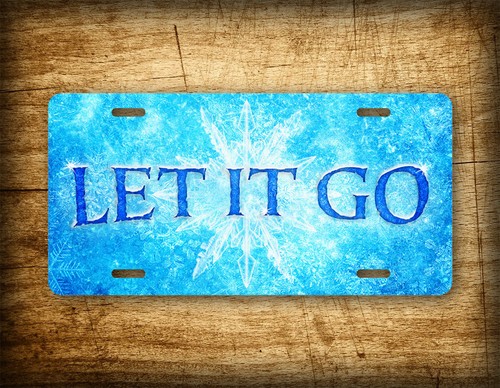 LET IT GO License Plate Frozen Ice Theme Auto Tag Snowflakes Ice | eBay