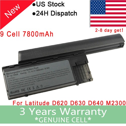 9 Cell Laptop Battery for Dell Latitude D620 D630 D631 D640 PC764 TC030 ...