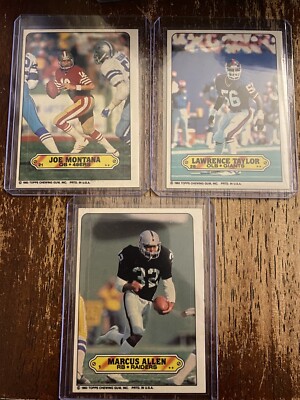 1983 Topps NFL HOF Sticker Cards. Joe Montana, LT, Allen | eBay
