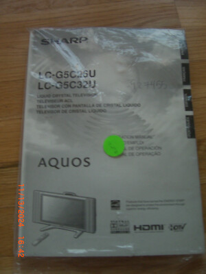Sharp Aquos LC-G5C26U LC-G5C32U LCD TV Instruction Manual | eBay