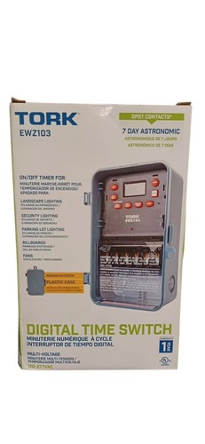 Tork Multipurpose Digital 7 Day Time Switch 120-277 VAC Input Multi ...