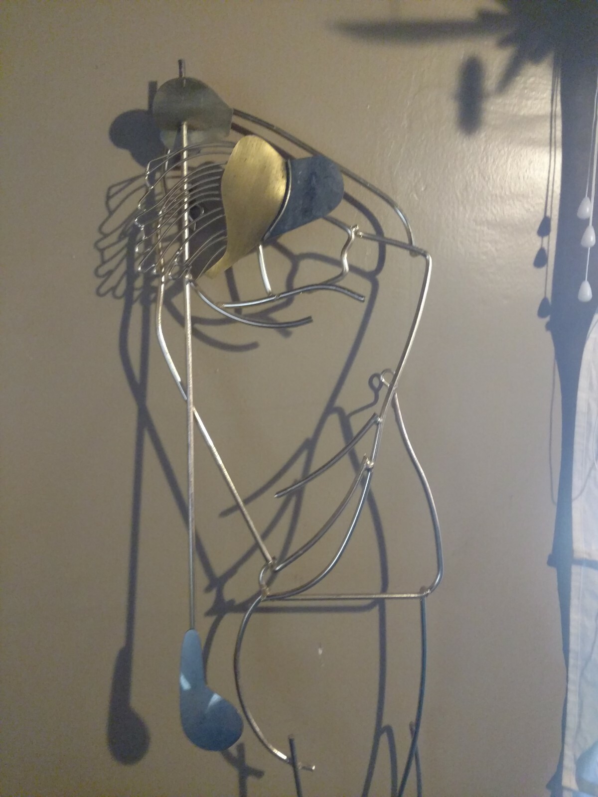 Mid Century 48" Metal Wall Art Sculpture Golfer Man Playing Golf C Jere ...