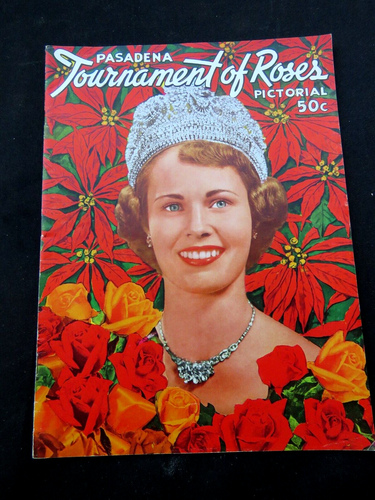 1955 PASADENA TOURNAMENT OF ROSES PARADE PICTORIAL MAGAZINE + ENVELOPE ...