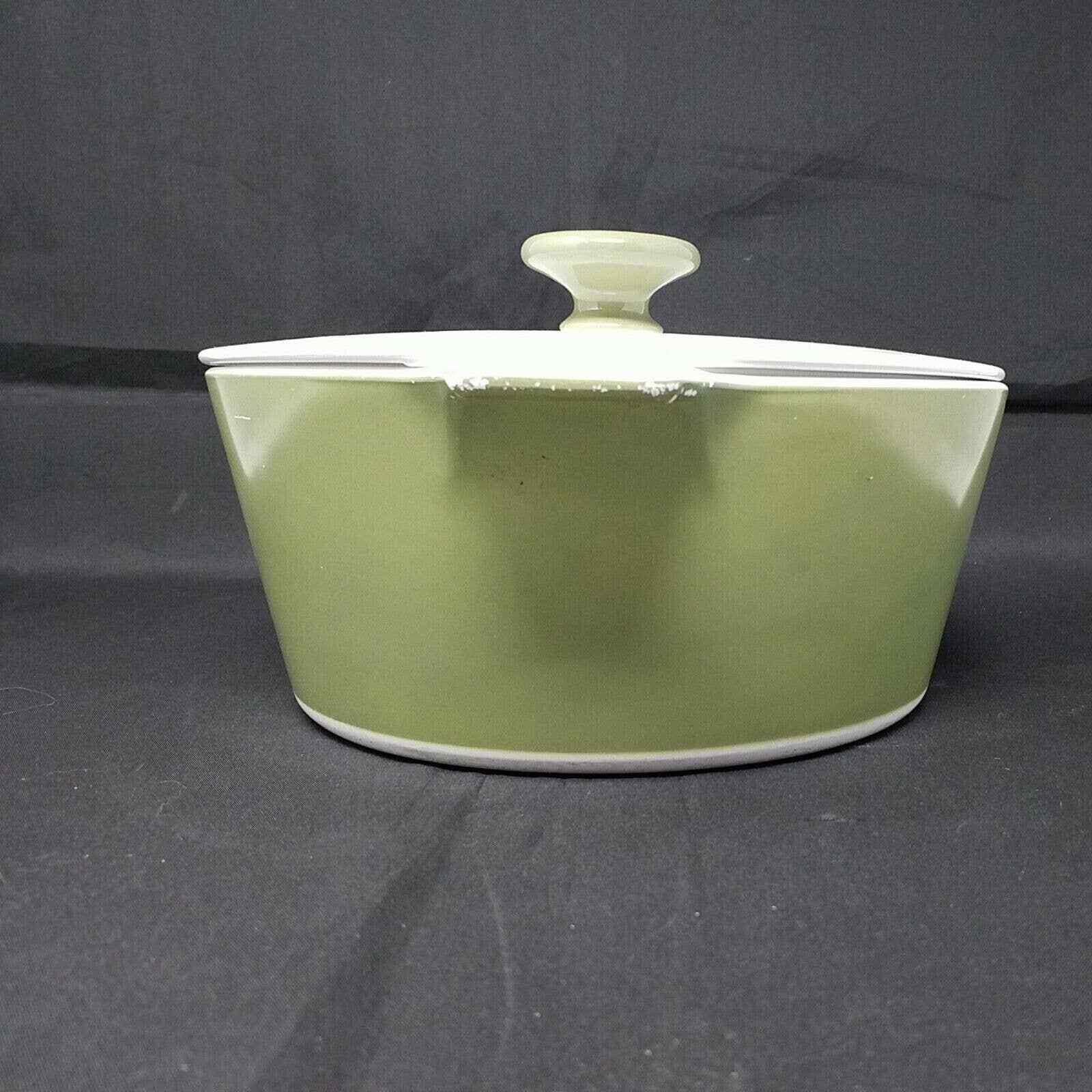 Vintage Corning Ware Avacado Green Skillet Casserole with Lid P-702 1/2 ...
