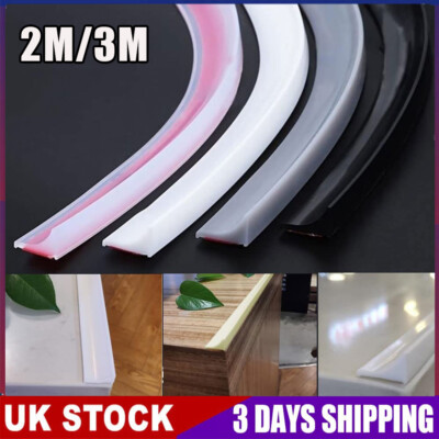 2M/3M Shower Tray Sealing Strip Water Barrier Bathroom Edging Seal Trim ...