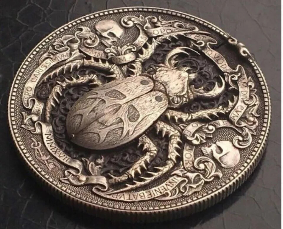 Roman Booteen Gold Bug Hobo Nickel Morgan Dollar Mechanized Coin # 206/ ...