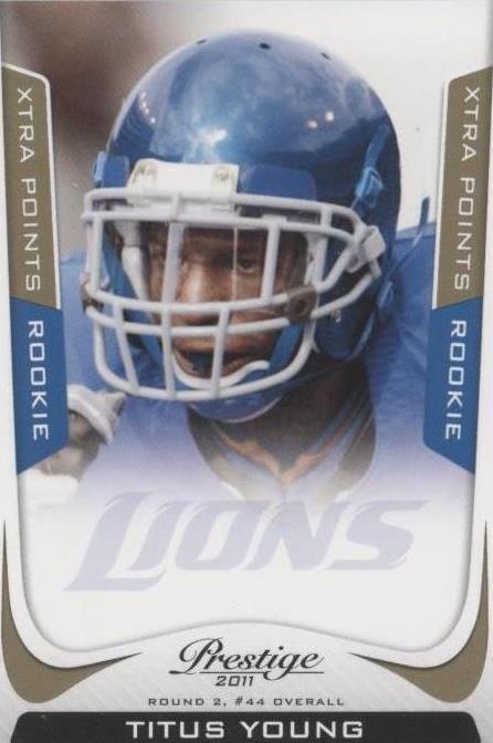 2011 Panini Prestige - Rookie Titus Young #296 Xtra Points Gold /250 ...
