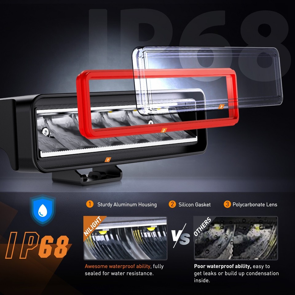 Nilight LED Light Pods 6.5 Inch 2PCS 30W 3250LM Spot Light Bar LED Fog ...