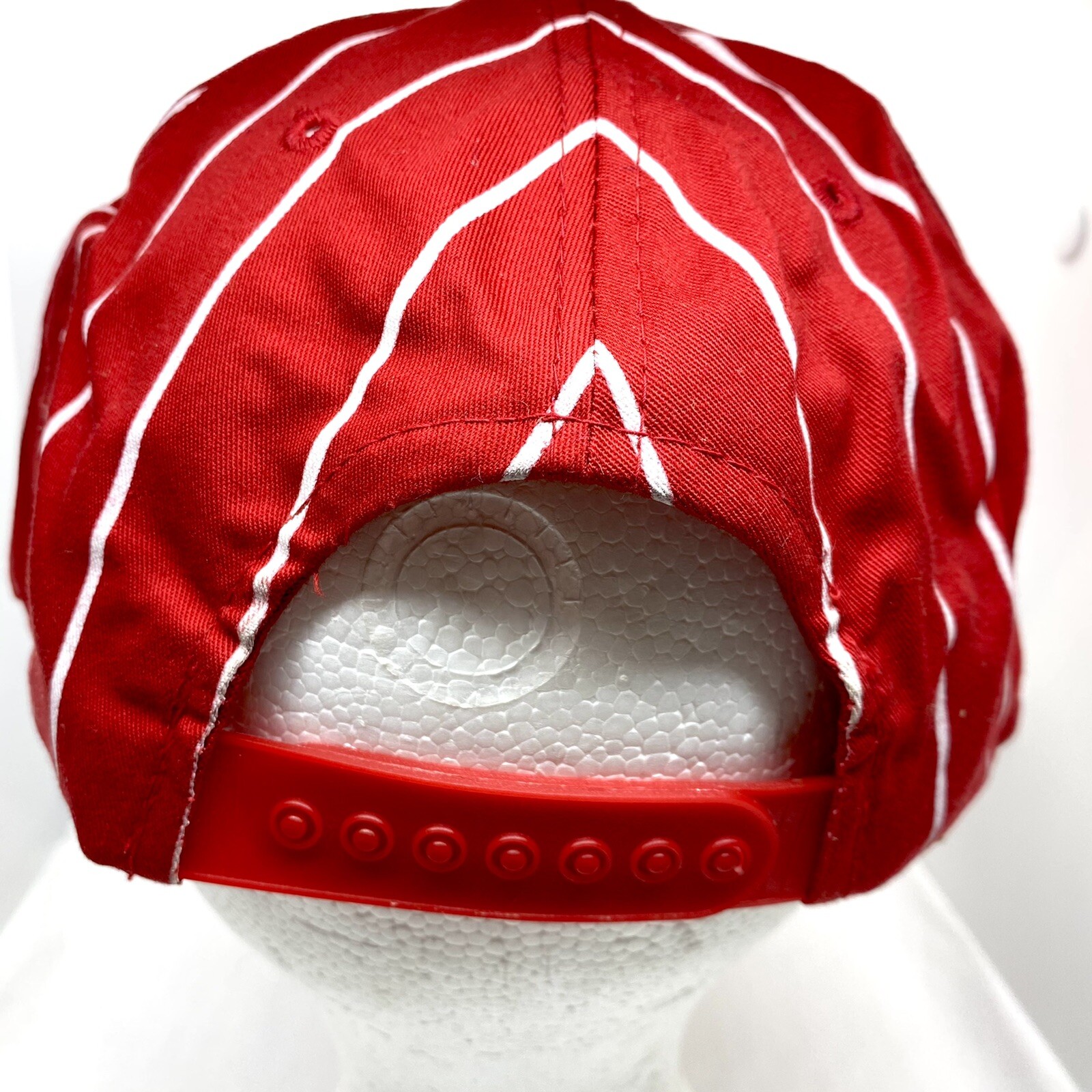 RARE VINTAGE CINCINNATI REDS BASEBALL PINSTRIPE SNAPB… - Gem