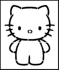 8"x9.5" Clear Plastic Stencil - Hello Kitty David (SD206)* | eBay