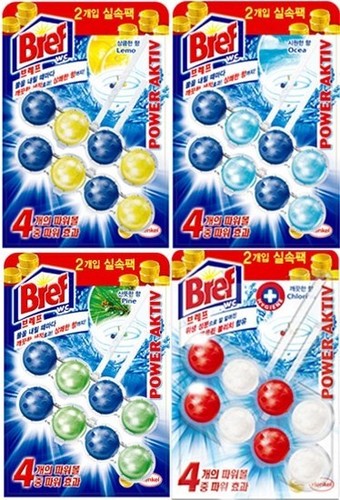 Henkel Bref WC Power Aktiv 4pack Toilet Bowl Cleaner(Lemon Pine Ocean ...