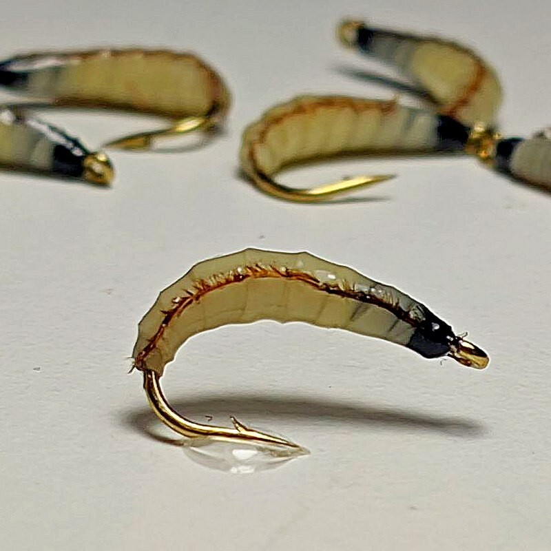 30 pcs Hand-Tied Maggot Nymph Flies – Hook Sizes 10, 12, 14 Premium Fly ...