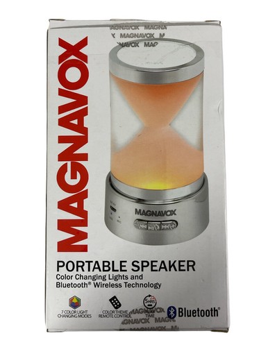 Bluetooth Magnavox Portable Color Changing LED Lights Speaker AUX-IN ...