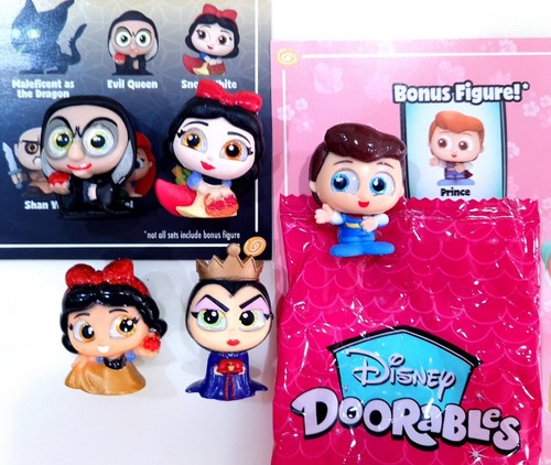 FIVE Disney Doorables Snow White Bonus Chase Prince Evil Queen ...