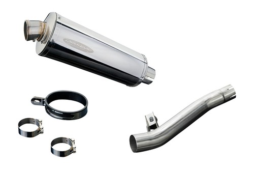 Suzuki GS500 E/F Stubby 14” Stainless Steel Oval Muffler Exhaust Slip ...