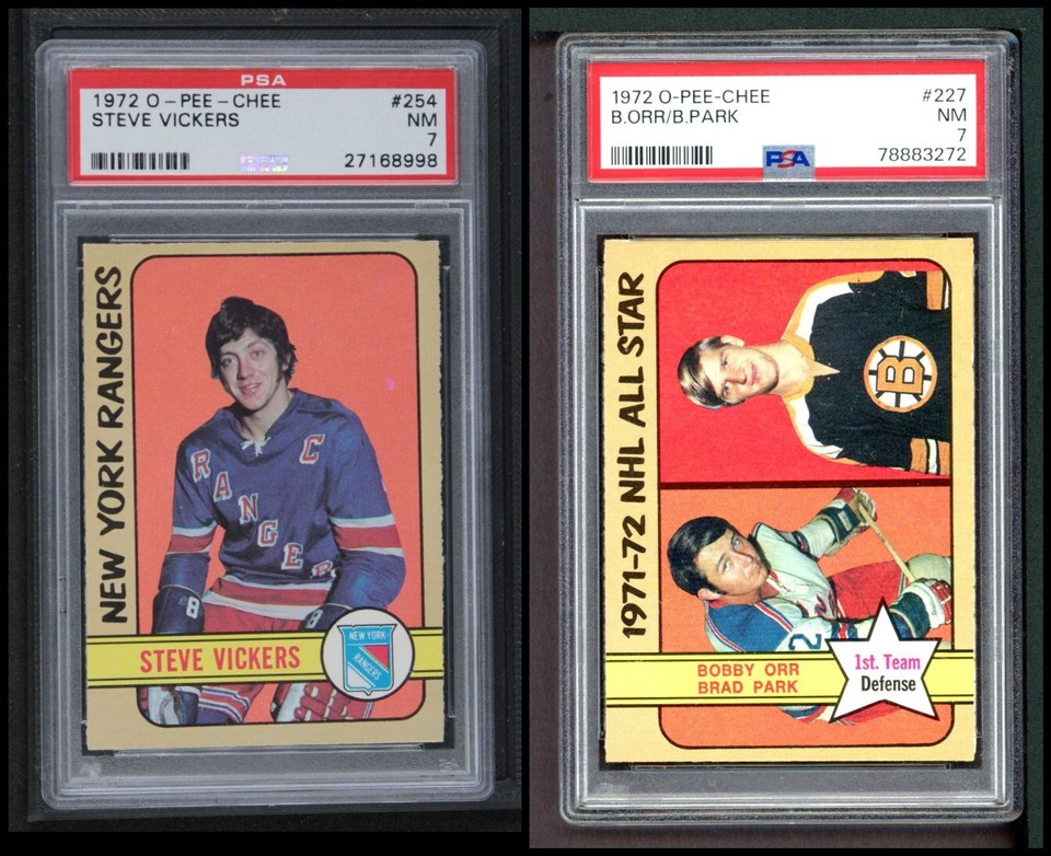 1972-73 O-Pee-Chee New York Rangers Near Team Set 7 - NM (17 / 24 cards ...