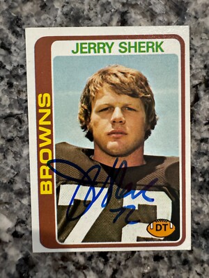 Jerry Sherk Signed CLEVELAND BROWNS Card 1978 Topps | eBay