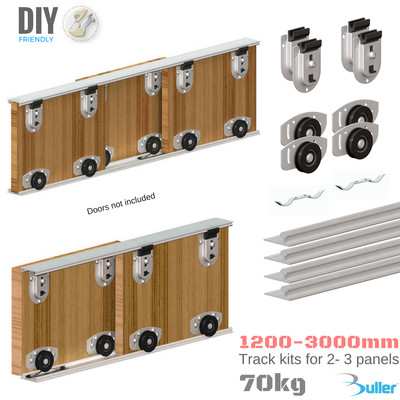 Wardrobe Sliding Door Track System Gear Set For Ares 1200mm-3000mm 2/3 ...