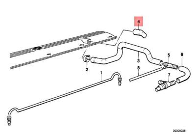 Genuine BMW E28 E30 Coupe Sedan Crankcase Ventilation Hose OEM ...