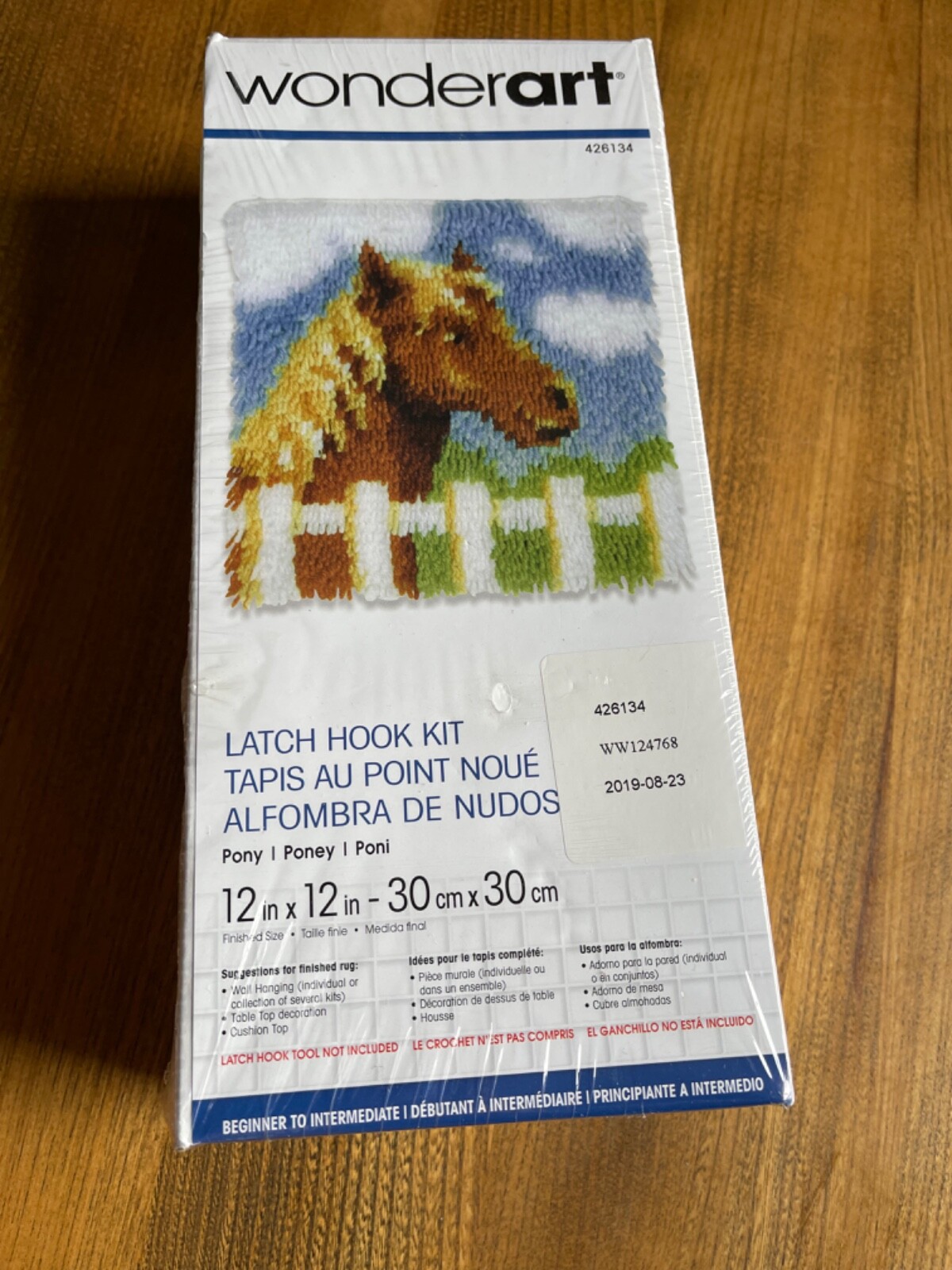 Wonderart latch hook kit, horse over fence, new box 12"x12" | eBay UK