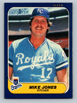 Mike Jones 1986 Fleer #12 Kansas City Royals Baseball Card | eBay