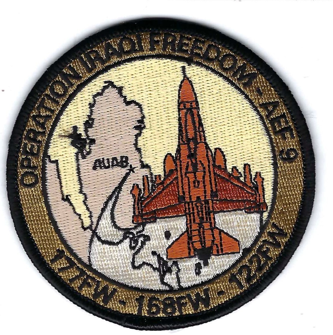PATCH USAF OPERATION IRAQI FREEDOM GAGGLE AEF9 177 168 122 FW ANG M-28 ...