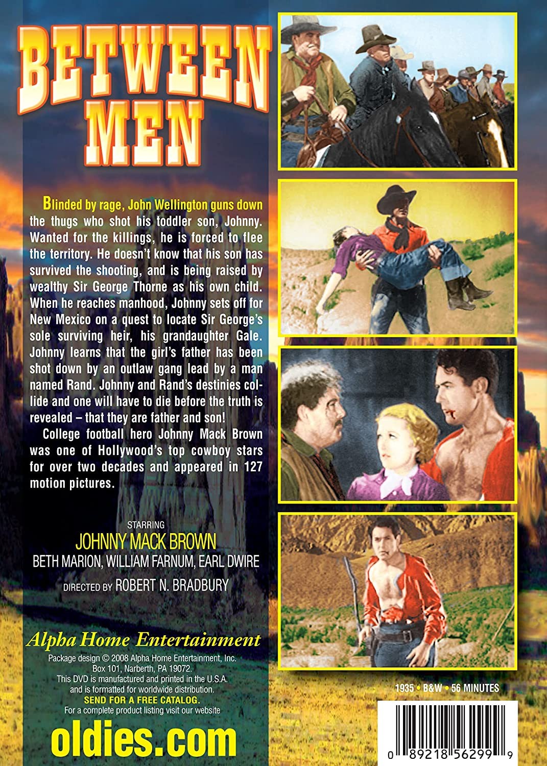 Between Men (DVD) Johnny Mack Brown Beth Marion William Farnum (US ...