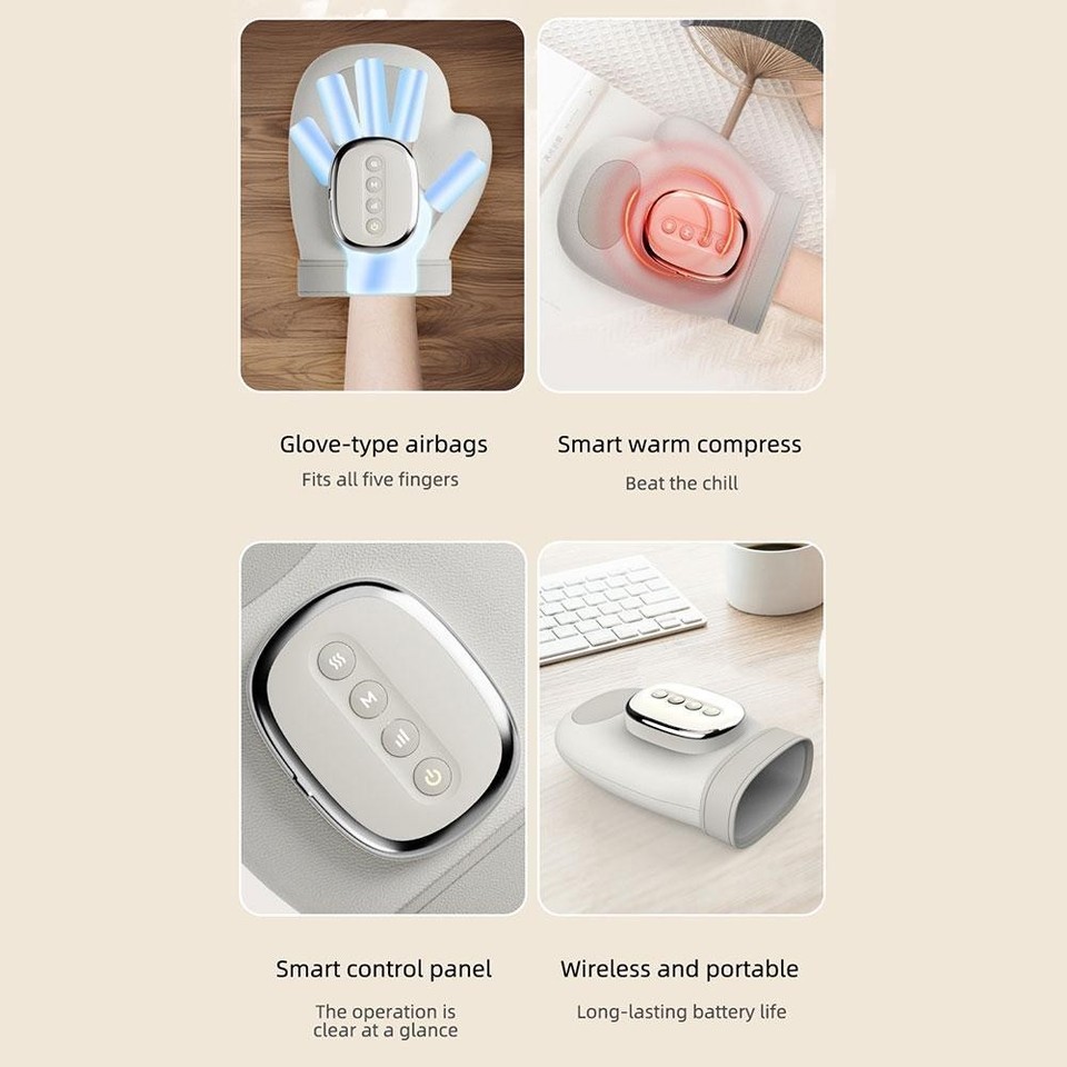 Hand Massager with Compression Finger Wrist Palm MassageHot Compressio ...