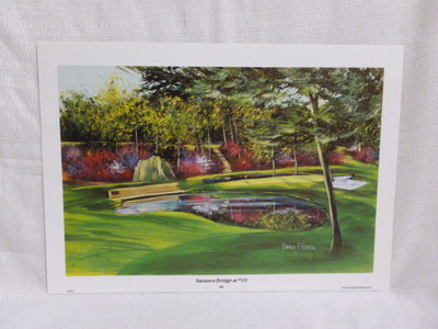 Nancy Raborn Hole 15 Sarazen Bridge Masters Augusta Golf L/E Lithograph ...