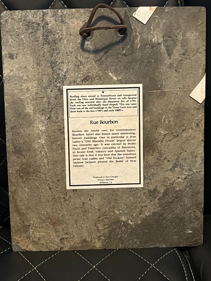 Archie Boyd Print on New Orleans 150 Year old Tile Slate Bourbon Street ...