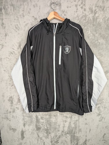 NFL Raider Track Jacket Men's XXL Black Full Zip Hooded Long Sleeve ...