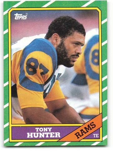 1986 Topps #81 Tony Hunter NM++ RC Rookie LA Rams ID:314545 | eBay