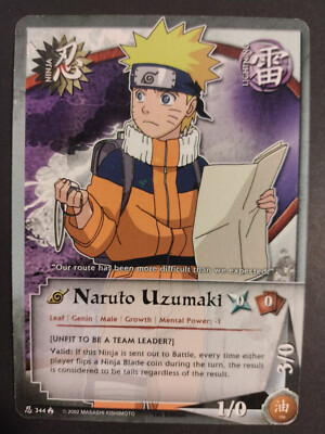 Naruto CCG Naruto Uzumaki 344 Lineage of Legends Common LP-MP English ...