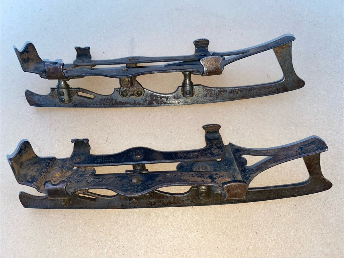 Antique Ice Skating Blade Vintage Black Leather Ice Skates For Your