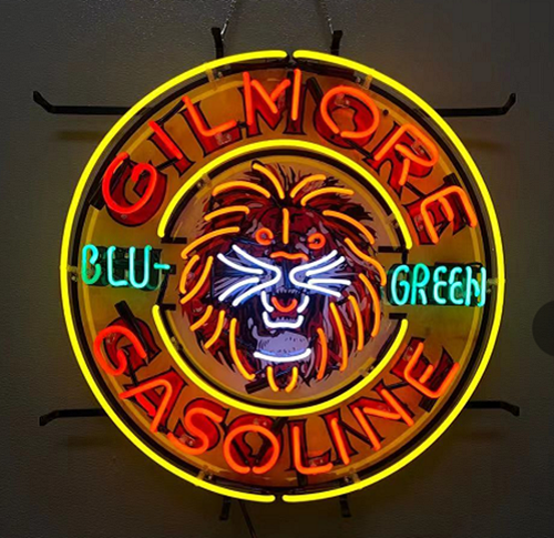 Gilmore Blu Green Gas Gasoline 24"x24" Neon Light Sign Lamp HD Vivid ...