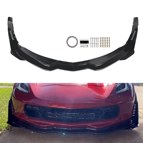 14-19 For Corvette C7 Z06 Stage 3 Front Lip Splitter + Side Winglets ...
