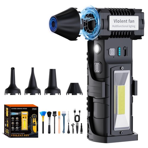 Compressed Air Duster | 3in1 Turbo Jet | Cordless Rechargeable | Mini ...