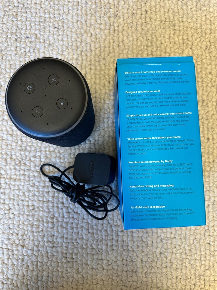 Amazon Echo Plus L9D29R Bluetooth Alexa Voice Control Smart Speaker ...