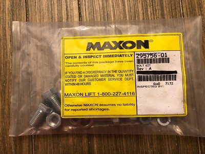 Maxon lift gate mounting hardware bolt kit. #295756-01 | eBay