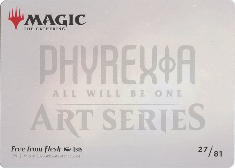 MTG ART SERIES, FREE FROM FLESH Gold Stamped Signature By Isis. 2H.12 ...