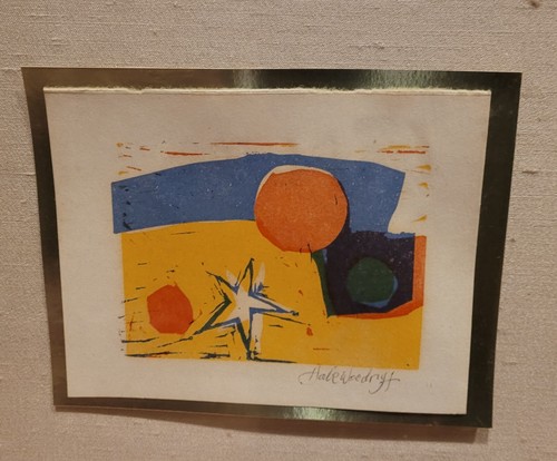 HALE WOODRUFF AFRICAN AMERICAN ARTIST COLOR BLOCK PRINT SIGNED FRAMED ...