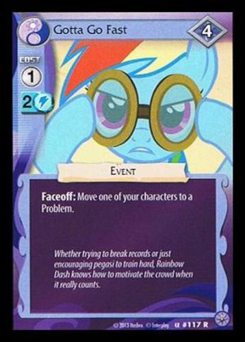 My Little Pony Premiere Edition 3x Gotta Go Fast - 117 - MLP CCG | eBay