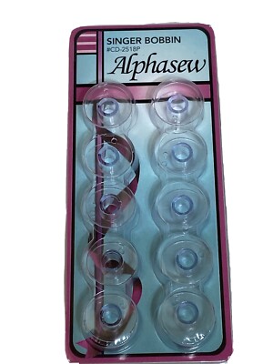 Alphasew Bobbin 10 Pack Card#2518P Most Front Load Oscillating Machine ...