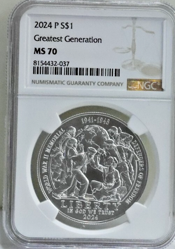 2024 P US $1 Commemorative Greatest Generation NGC MS70 | eBay