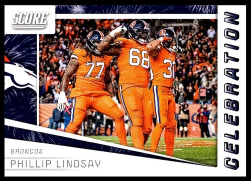 2019 Score Celebration Phillip Lindsay Denver Broncos #C-1 Insert | eBay