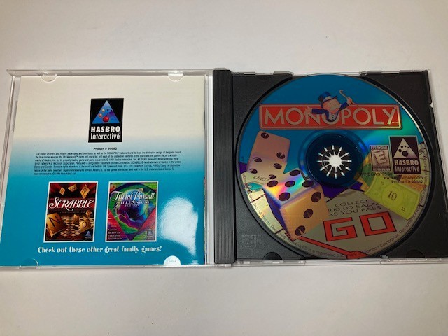 Monopoly PC CD-ROM Computer Game for Windows 95/98 Hasbro Interactive ...