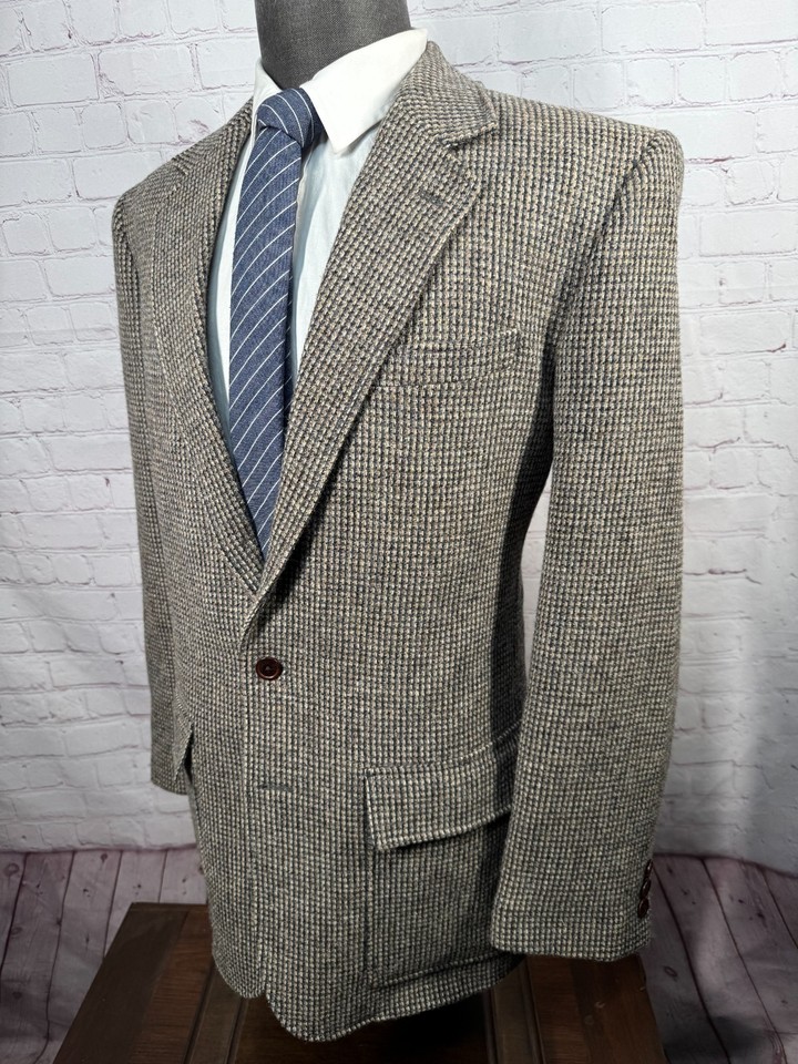 ORVIS Mens Brown TWEED FLECK Wool REG FIT Sport Coat Blazer Jacket 40L ...