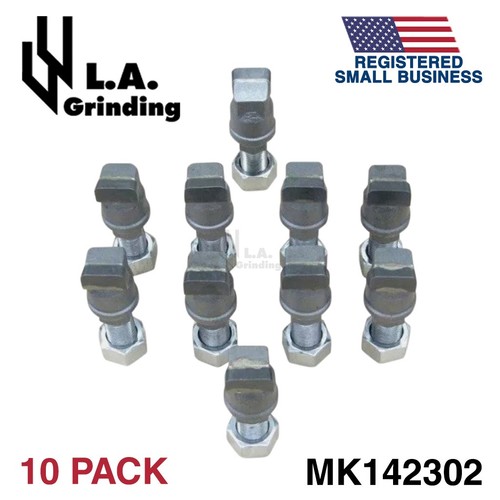 SANDVIK LONG SHORT SQUARE SET STUMP GRINDER TEETH *10 PACK* *WITH NUT ...